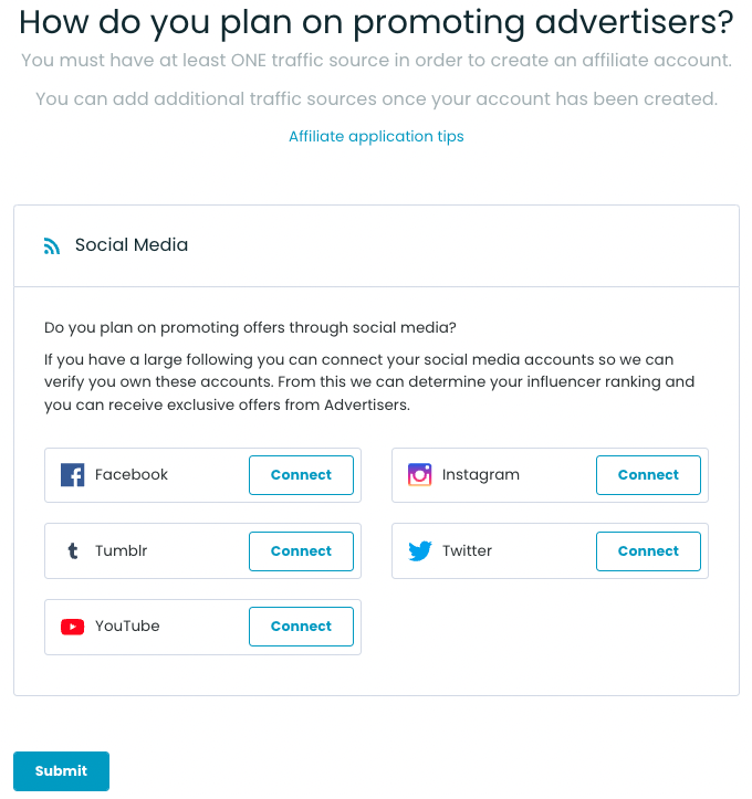 How to apply to Commission Factory as an affiliate
