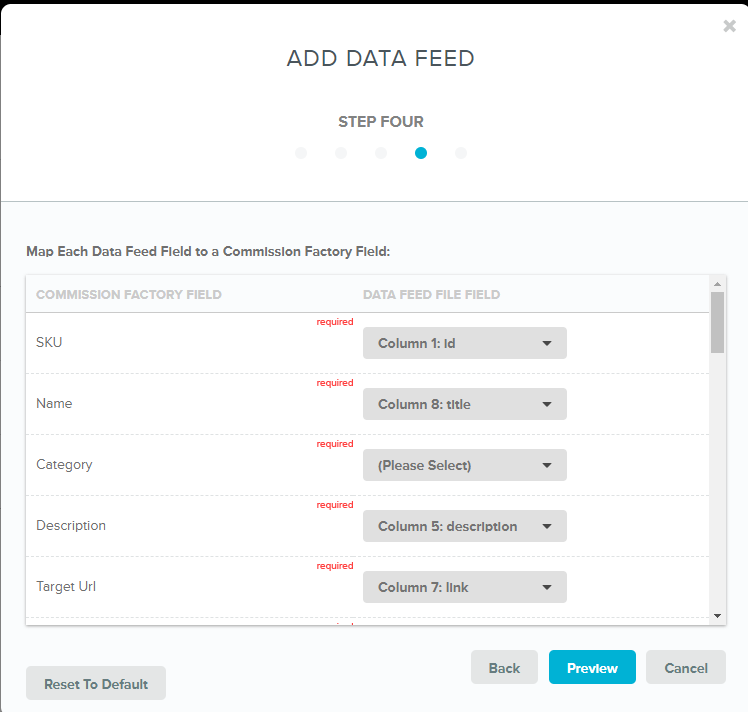 How to upload and map a new data feed (advertisers)
